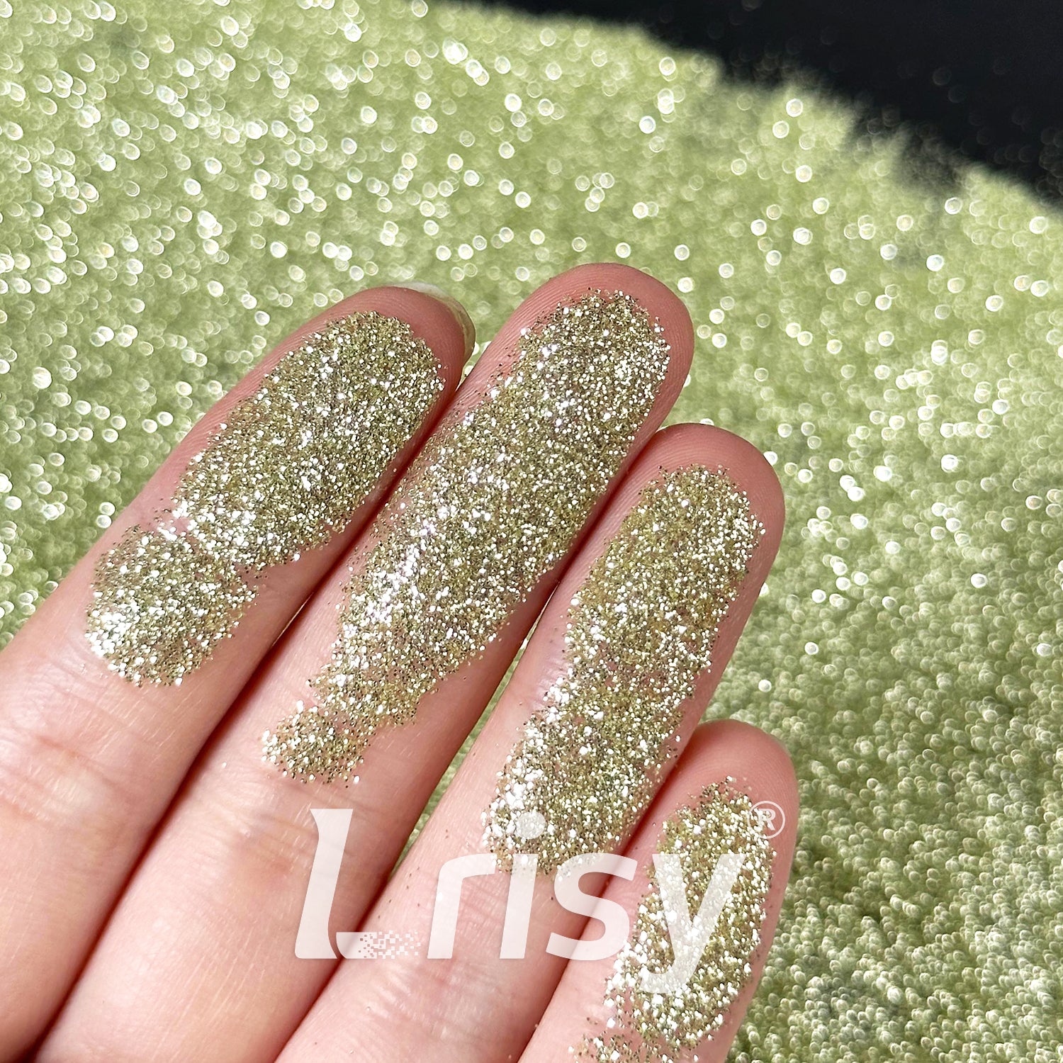 0.2mm Solvent Resistance Crystal Light Green Pure Color Glitter GH8513