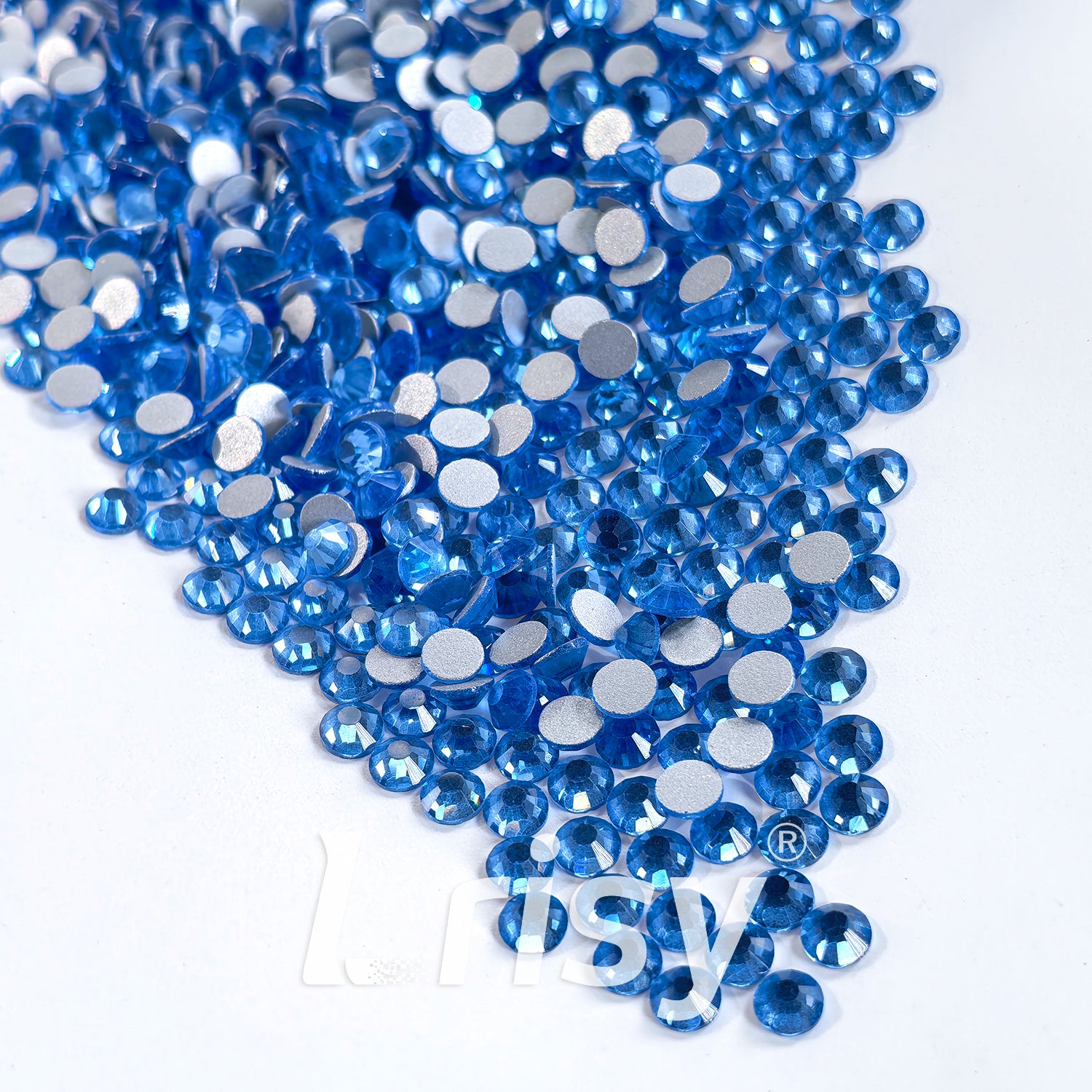 (O)Light Blue Flat Back Rhinestones FBRS003