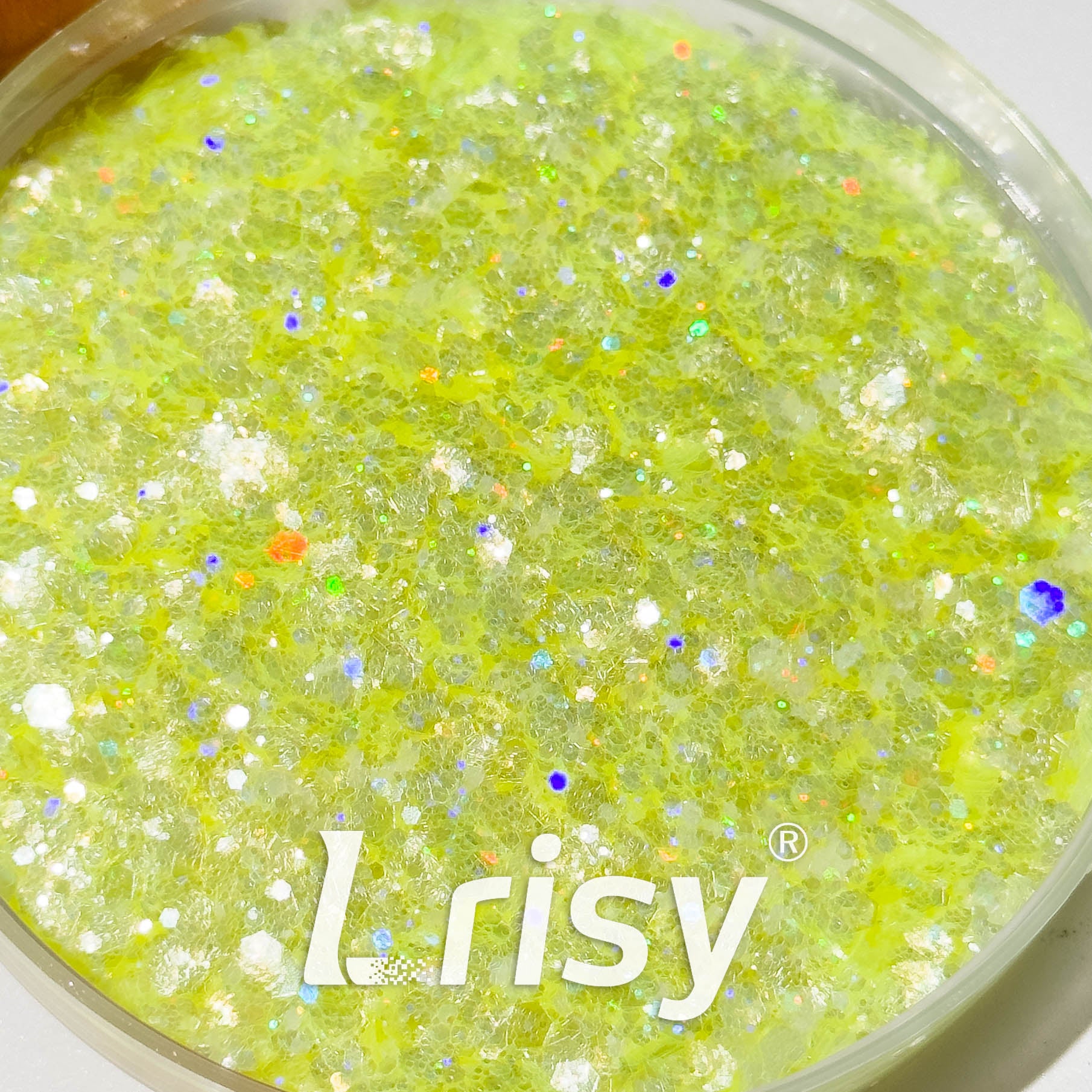 General Mixed Translucent Holographic Yellow Glitter Hexagon Shaped WT