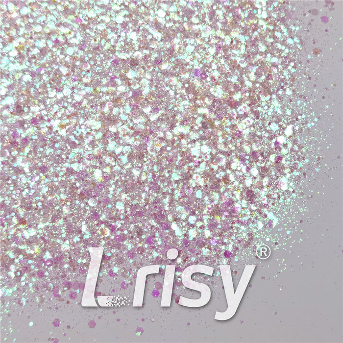 General Mixed Iridescent Translucent Pink Glitter C003