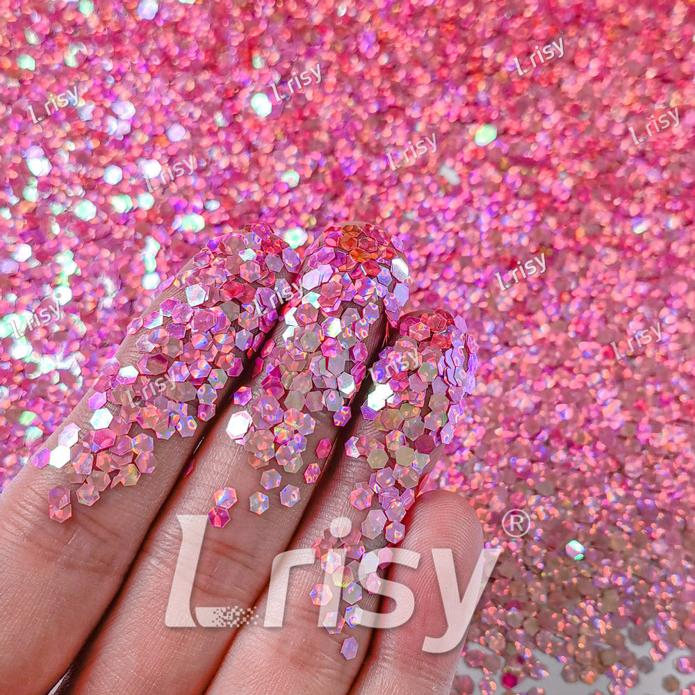 2.5mm Holographic & Color Shift Ruby Red Chunky Glitter Dream Stone LA