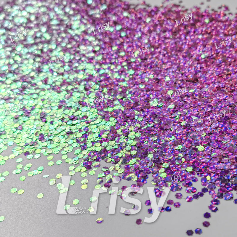 2.5mm Holographic & Color Shift Neon Blue Chunky Glitter Dream Stone L