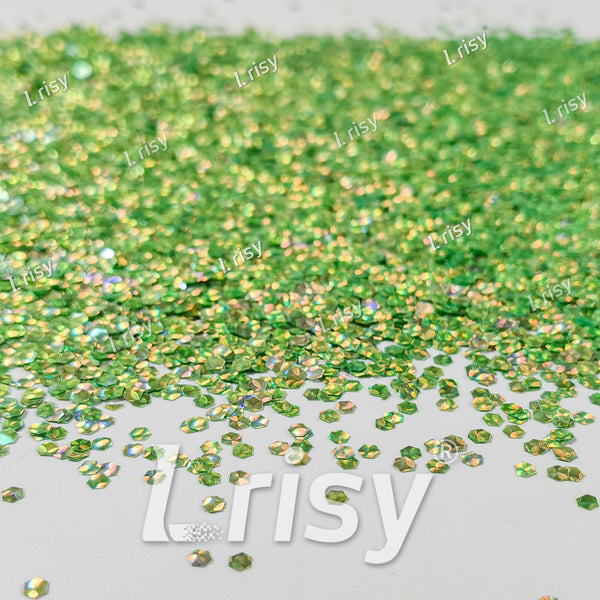 2.5mm Holographic & Color Shift Spa Green Chunky Glitter Dream Stone L